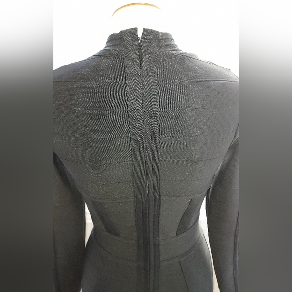 No Name Brand | Dresses | No Name Black Body Con Dress With Front Cut ...